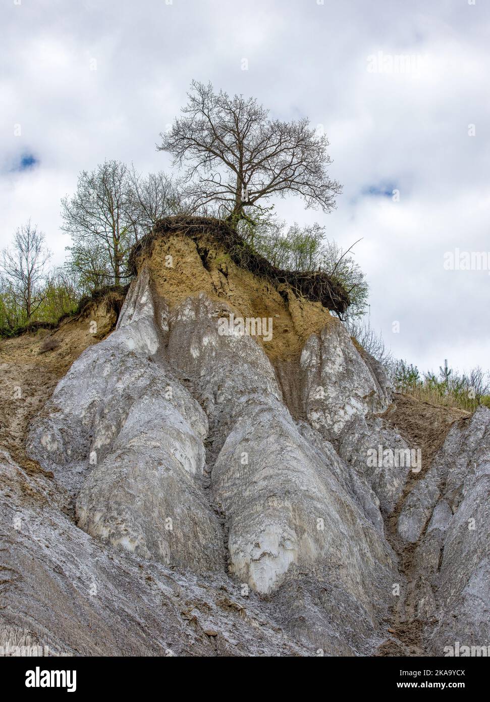 Landscape from the salt canyon from Praid resort - Romania, spring ...