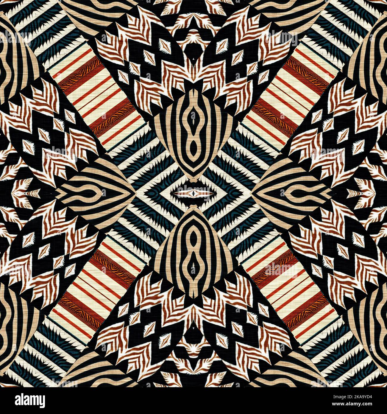 African kente cloth patchwork effect pattern. Seamless geometric quilt ...