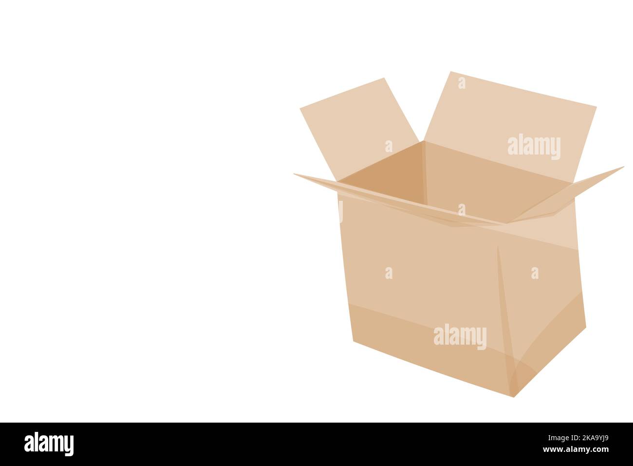 Cardboard box isolated on white background with copy space. The concept ...