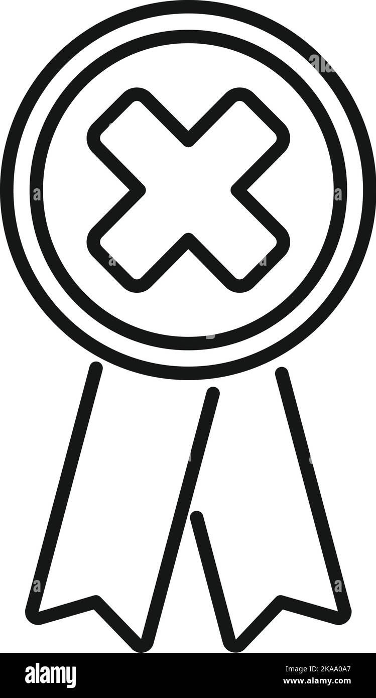 Dislike emblem icon outline vector. Social media. Negative person Stock ...
