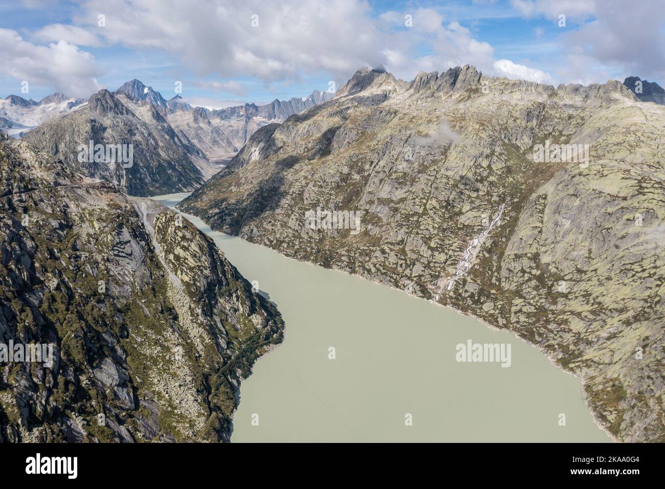 Aerial view of lake Grimsel, Switzerland Stock Photo - Alamy