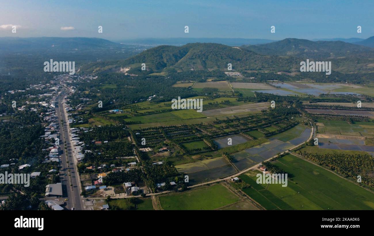 Road and rice plantations in Manabi province, Ecuador Stock Photo - Alamy