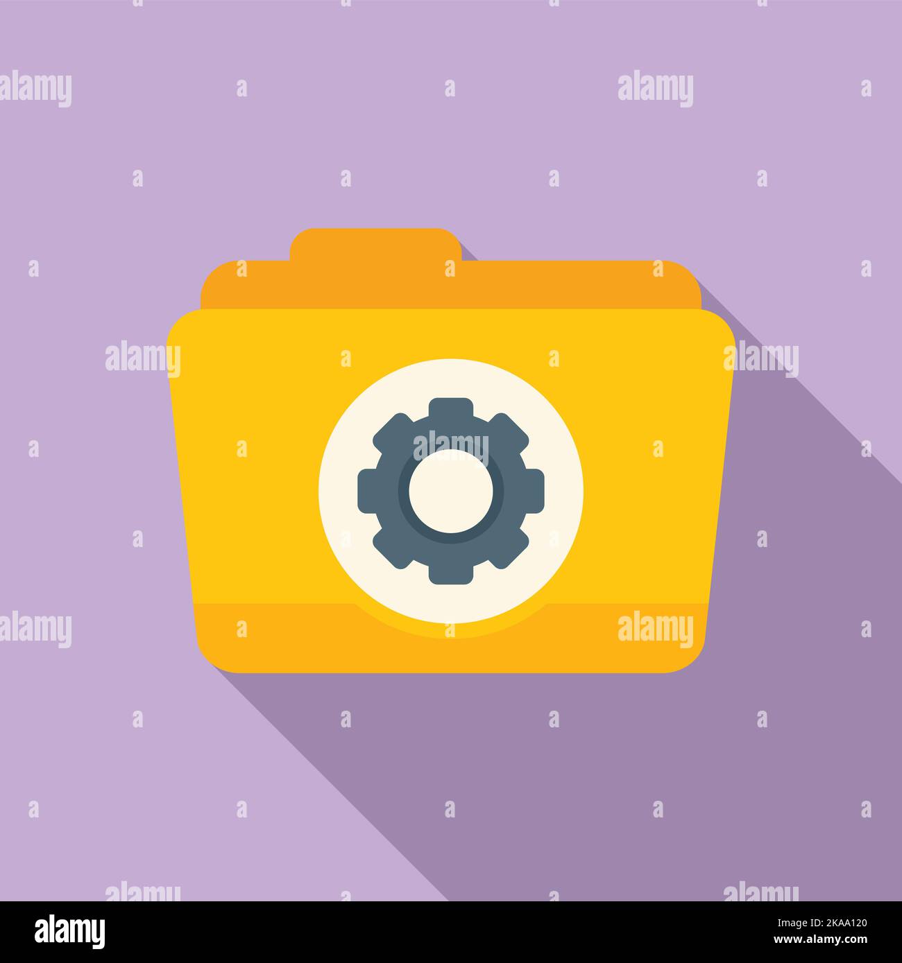 Folder gear icon flat Stock Vector Images - Alamy
