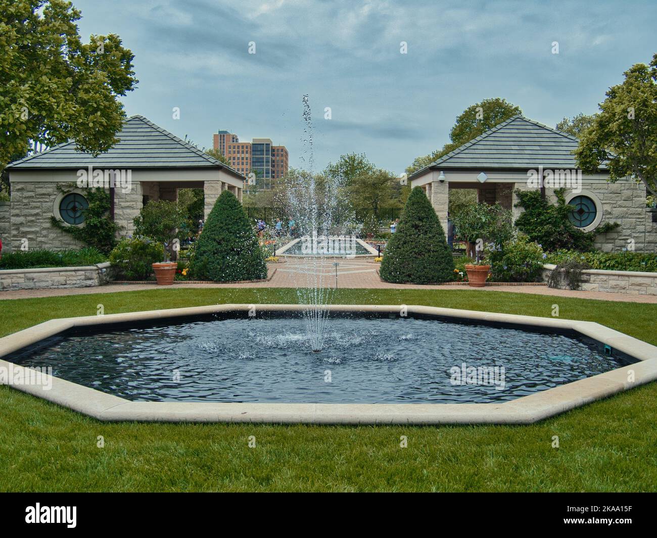 The Fountain at Ewing and Muriel Kauffman Memorial Gardens in Kansas ...