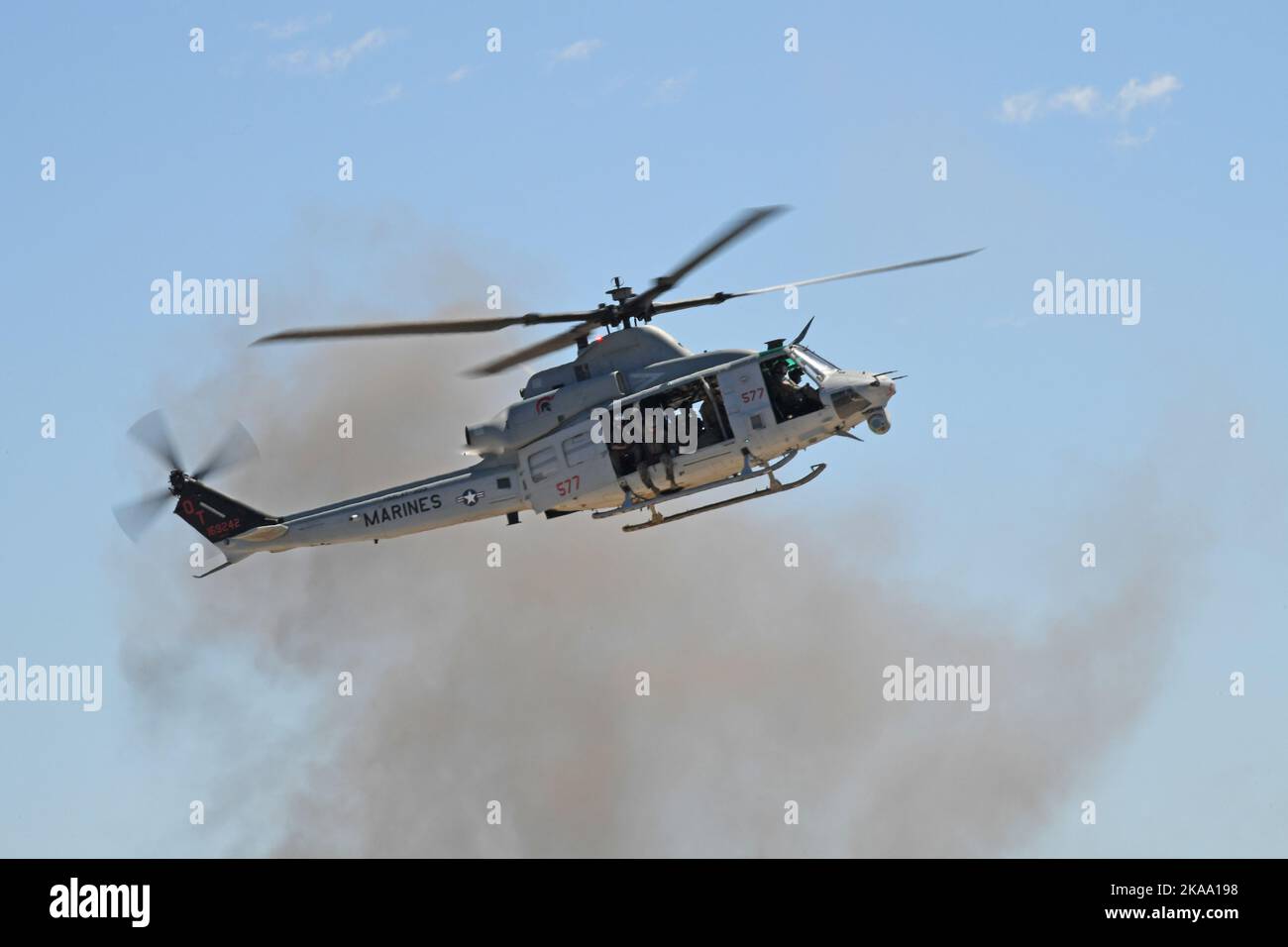 USMC UH-1Y Venom in flight Stock Photo - Alamy