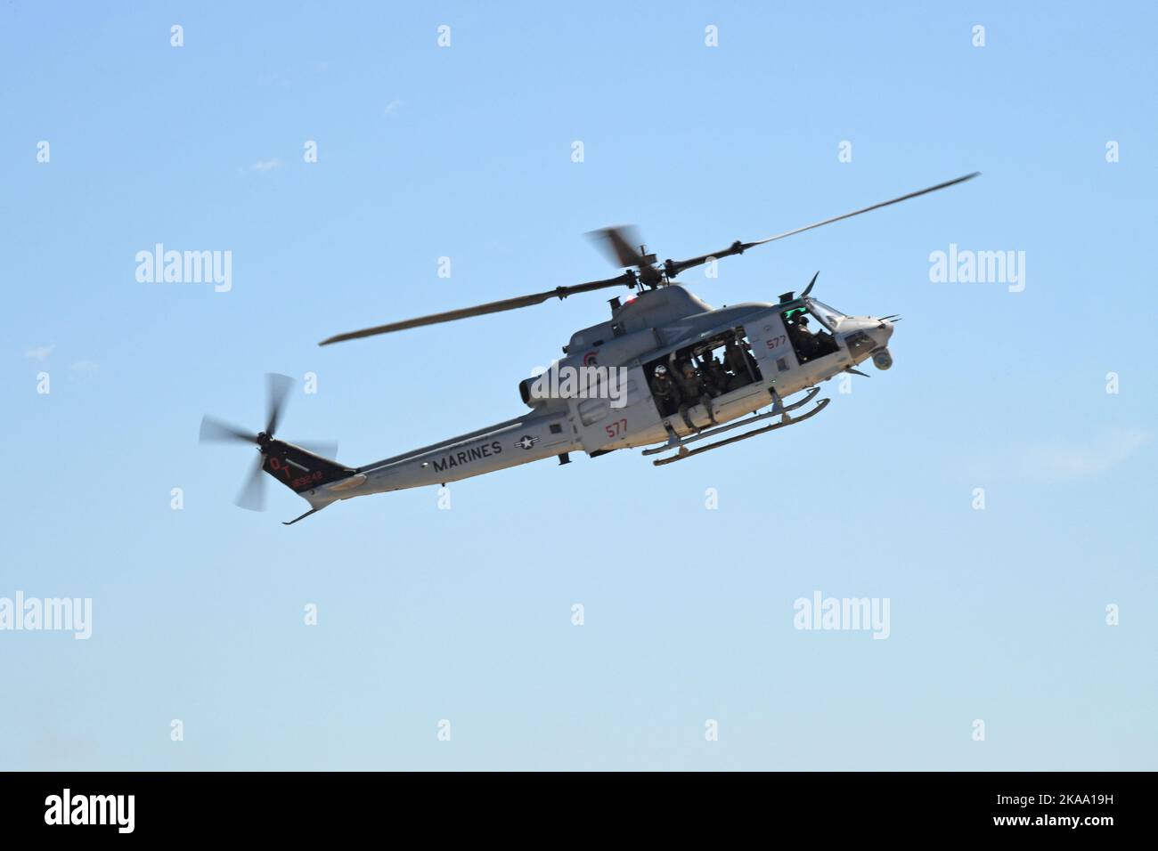 USMC UH-1Y Venom in flight Stock Photo - Alamy