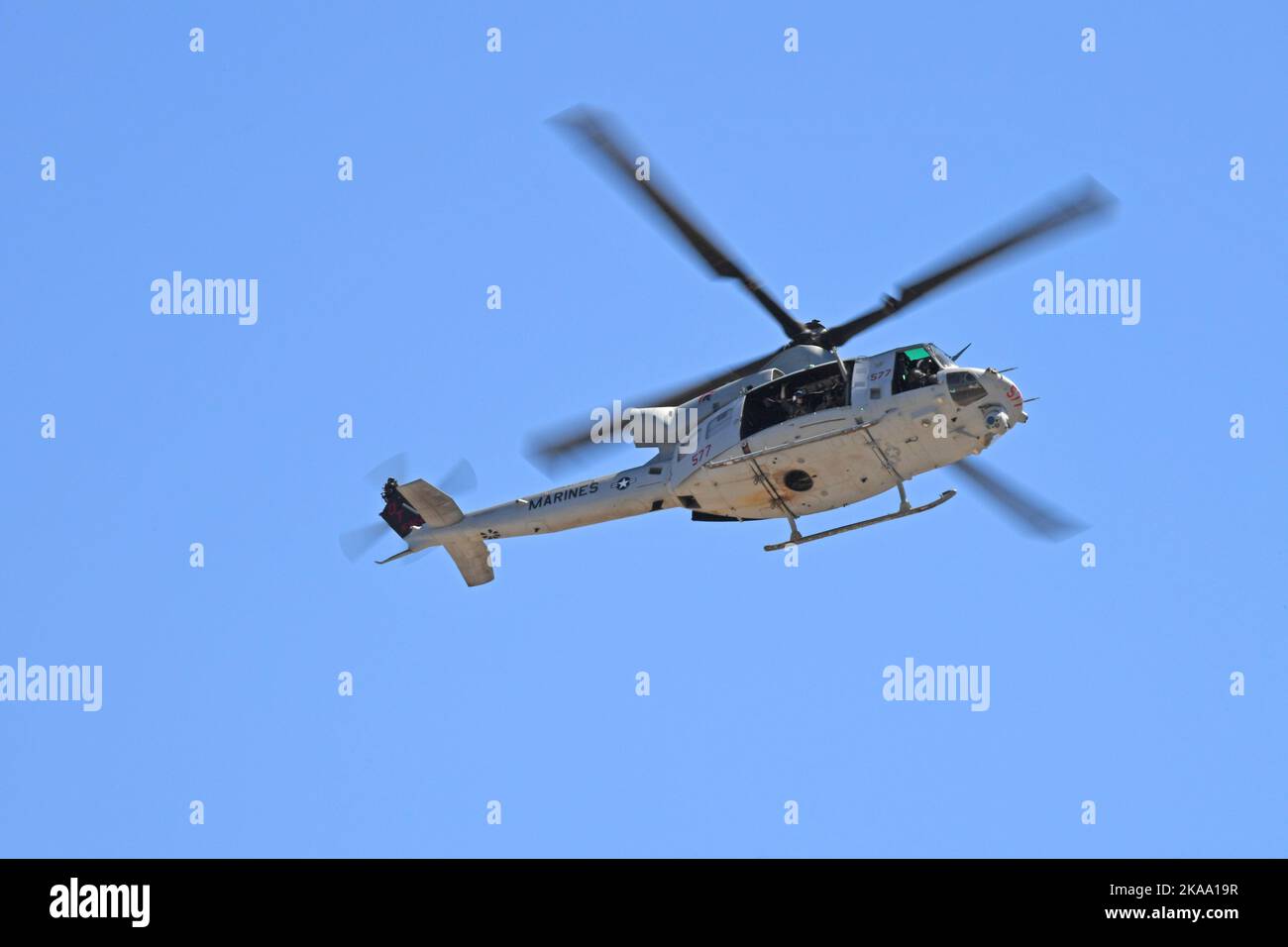 USMC UH-1Y Venom in flight Stock Photo - Alamy