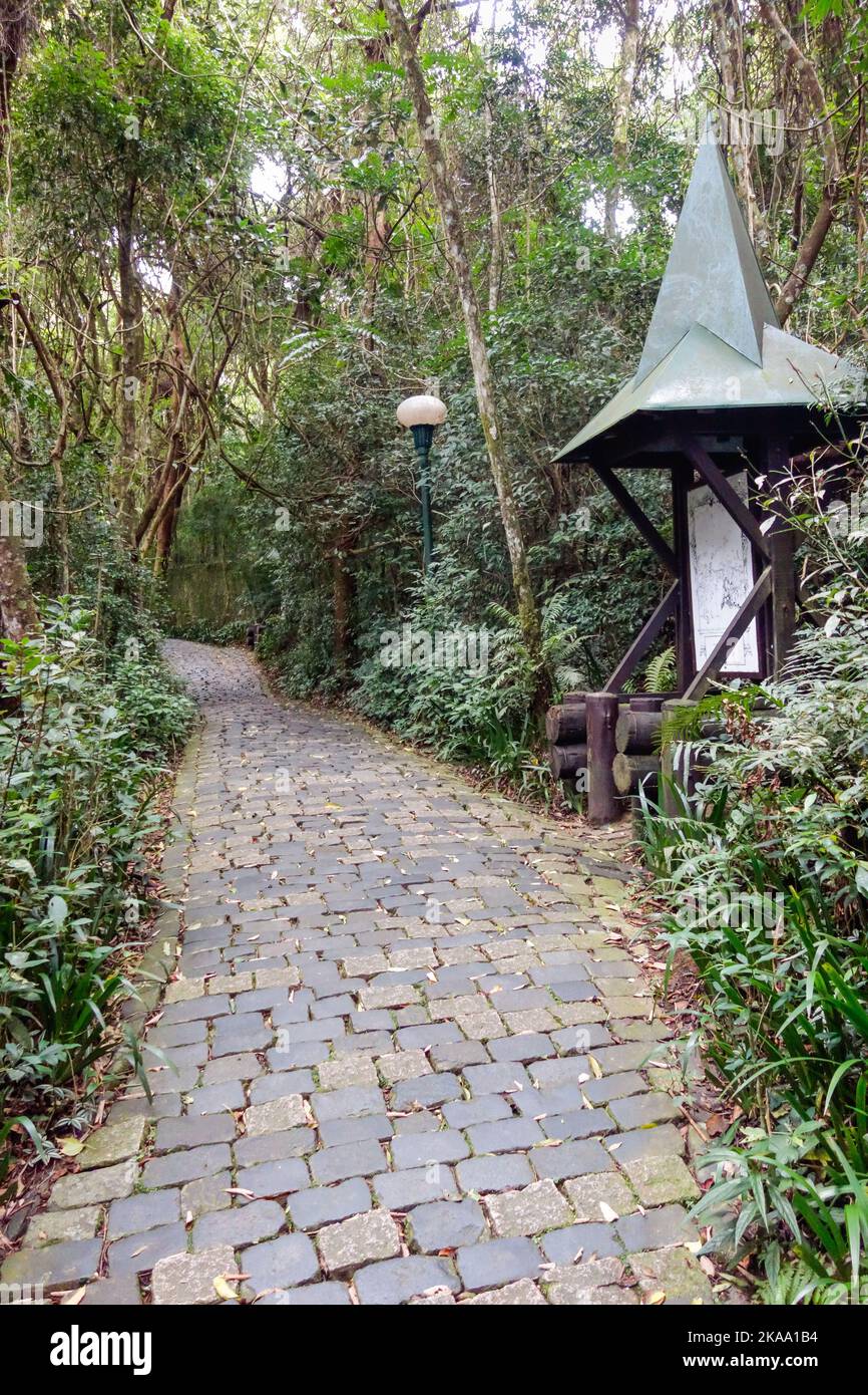 Bosque Alemao, or German Forest Park, in Curitiba, Brazil. trail ...