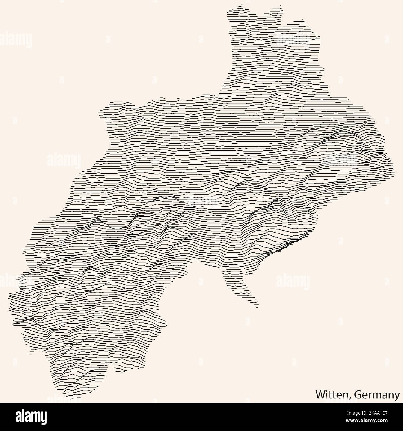 Topographic relief map of WITTEN, GERMANY Stock Vector Image & Art - Alamy