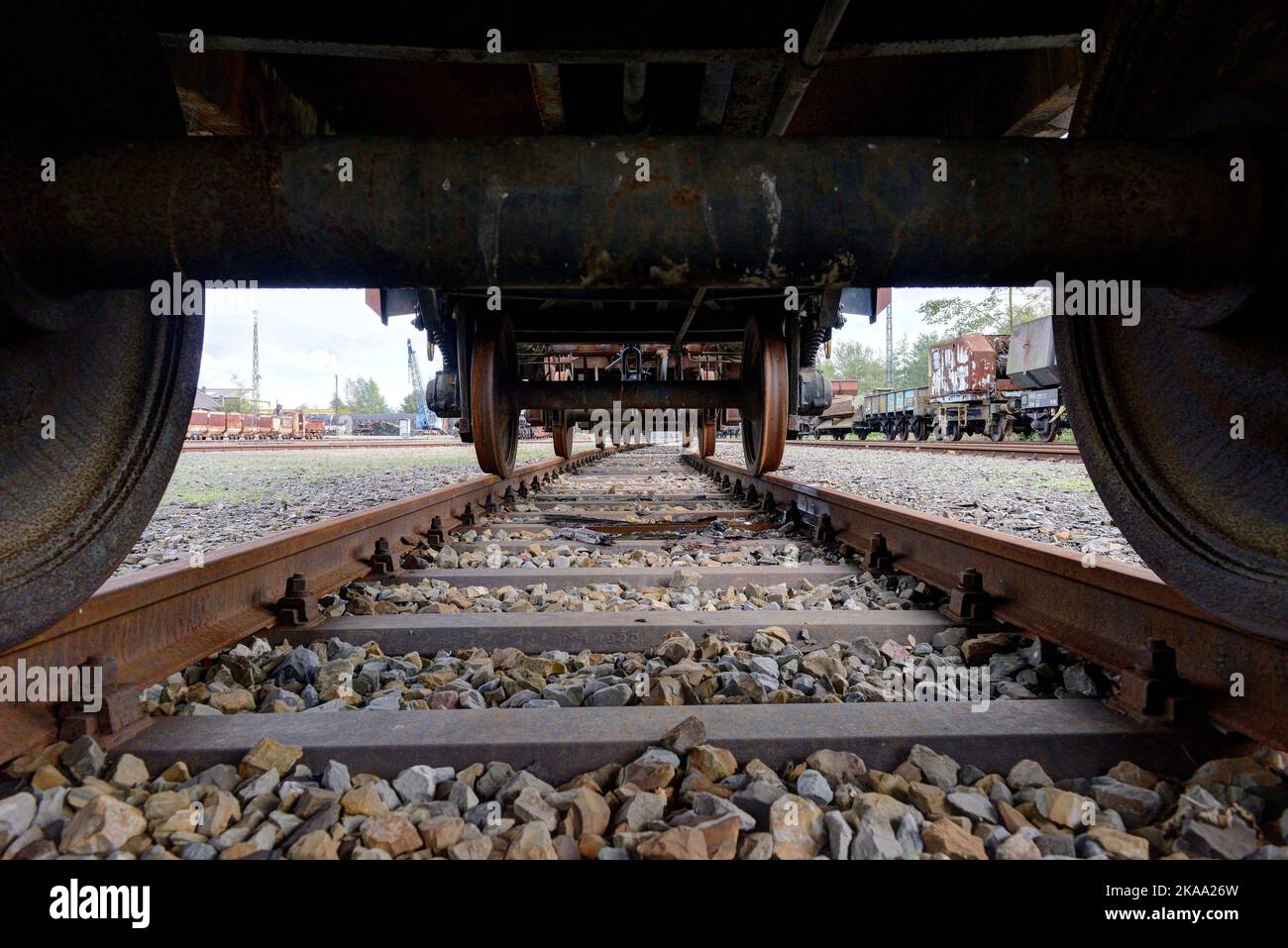 Iron train wheels hi-res stock photography and images - Alamy