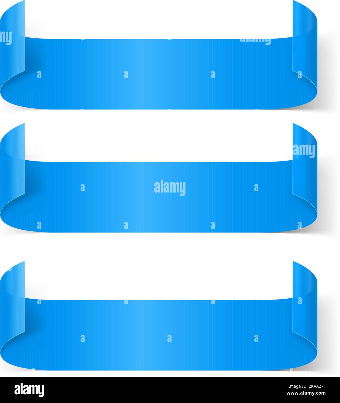 Set of Blue Paper Stickers Isolated on White Background for Design ...