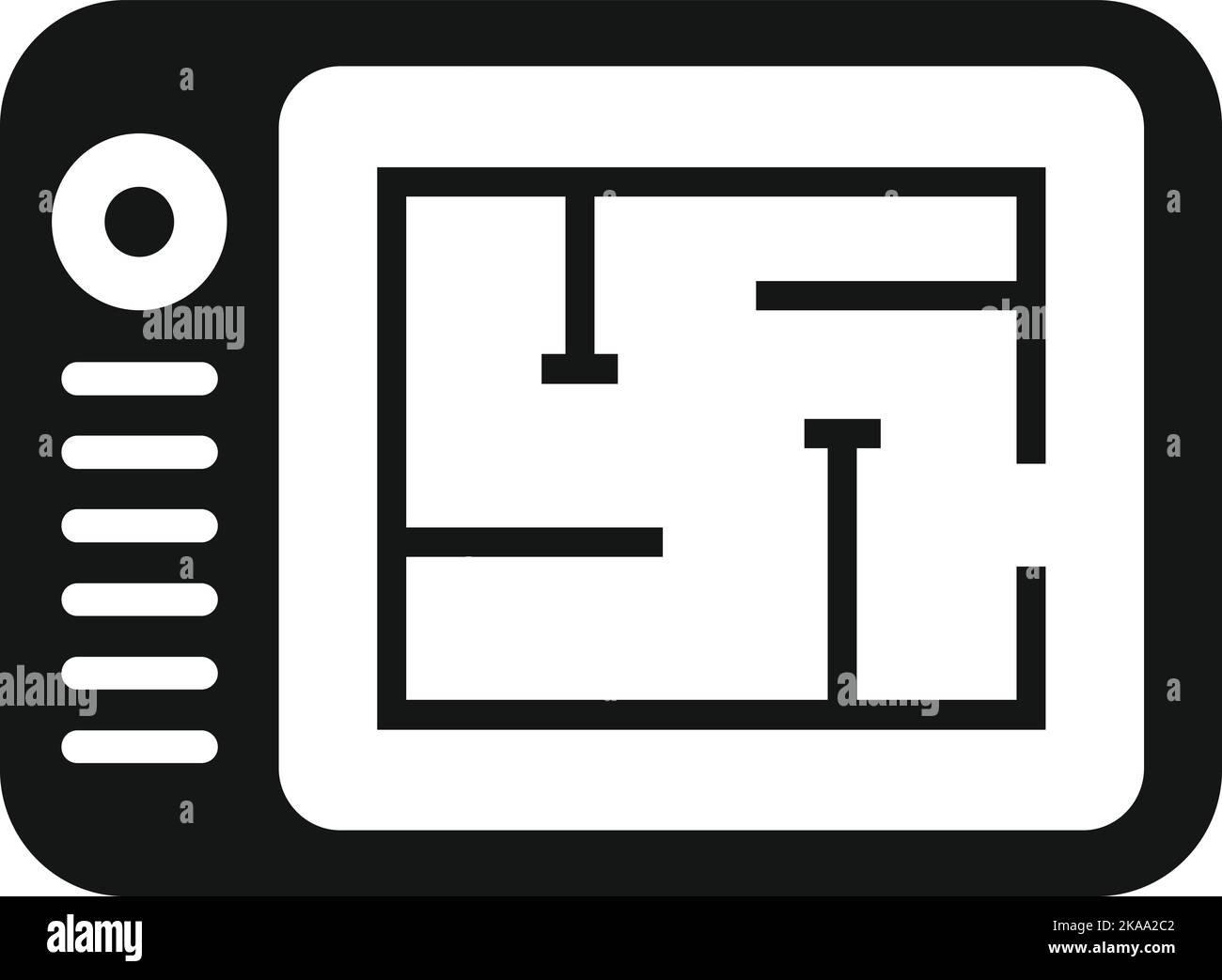 Tablet redesign icon simple vector. Web page. People studio Stock ...