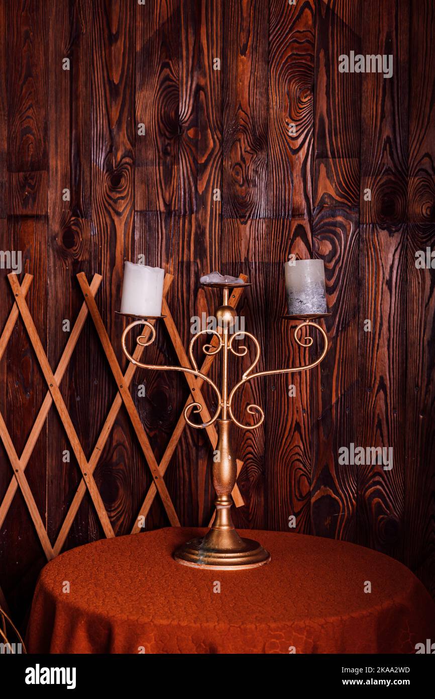Candlestick old style candle hi-res stock photography and images - Alamy