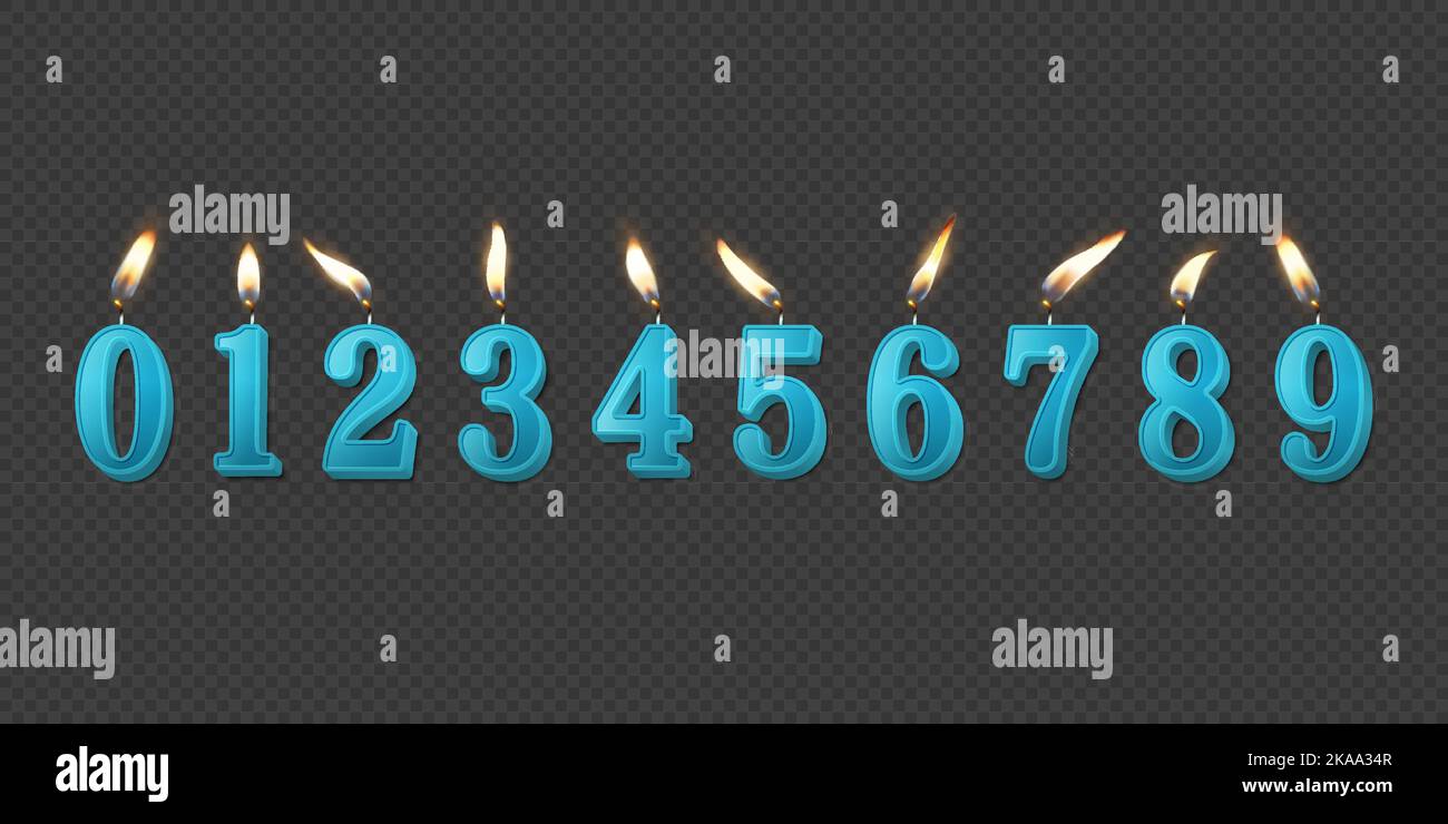 Birthday cake with 9 candles Stock Vector Images - Alamy