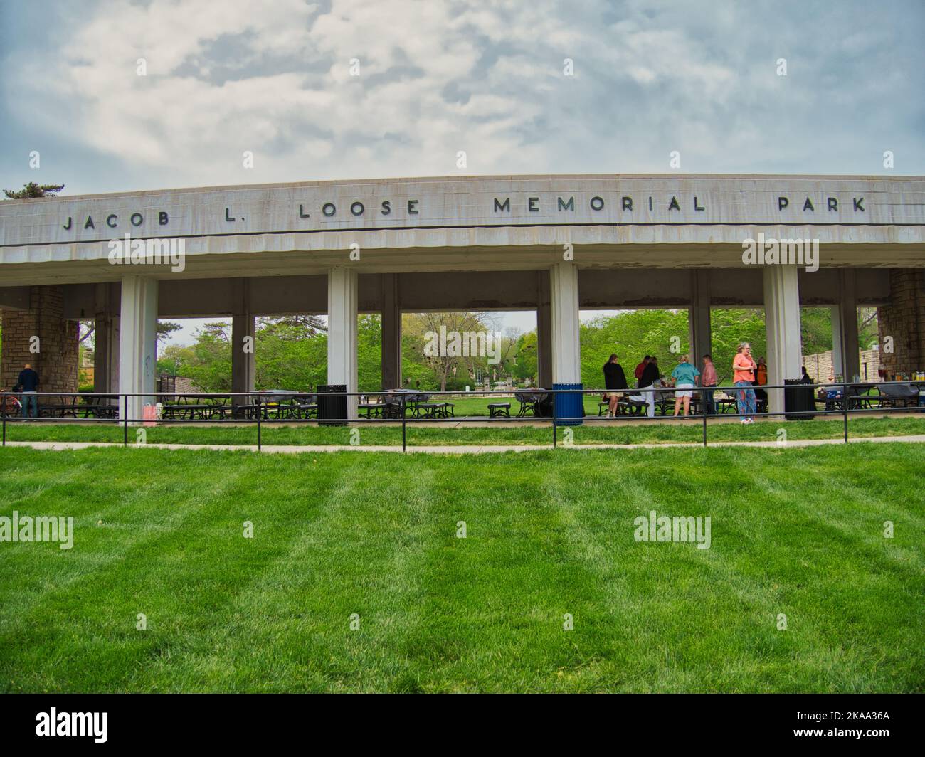 Main shelter at Jacob Loose Park in Kansas City in the United States ...