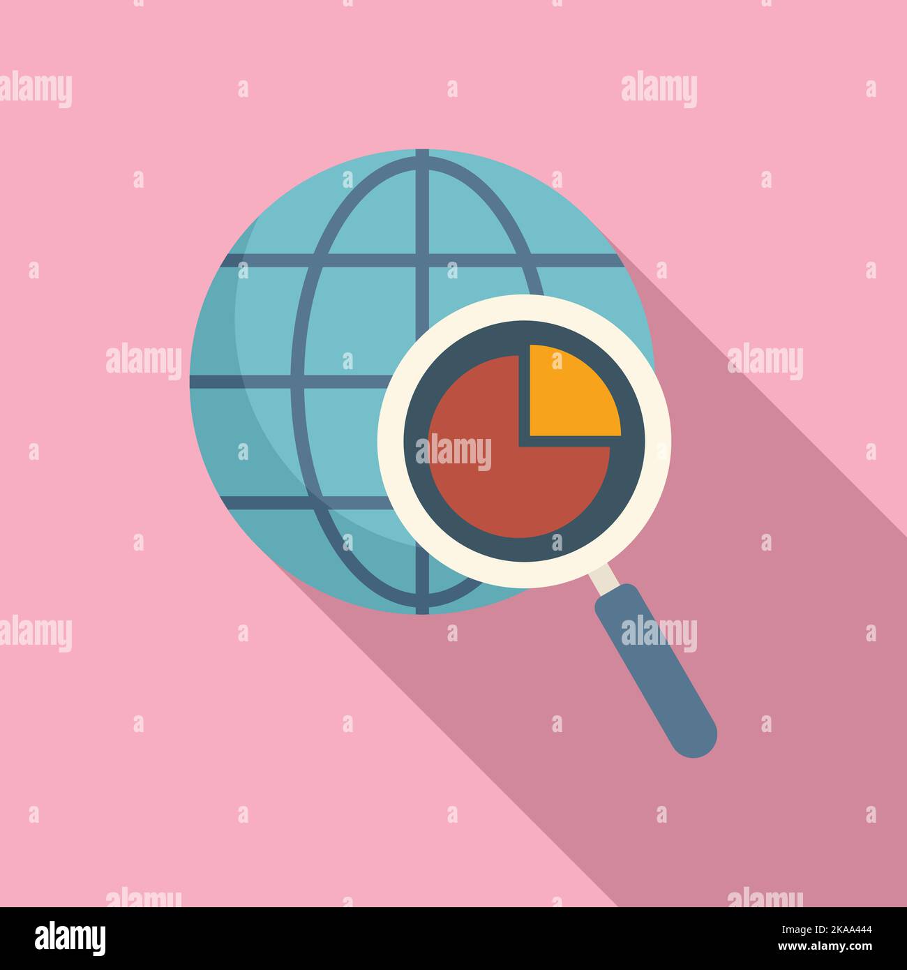 Global market icon flat vector. Target segment. Business share Stock ...
