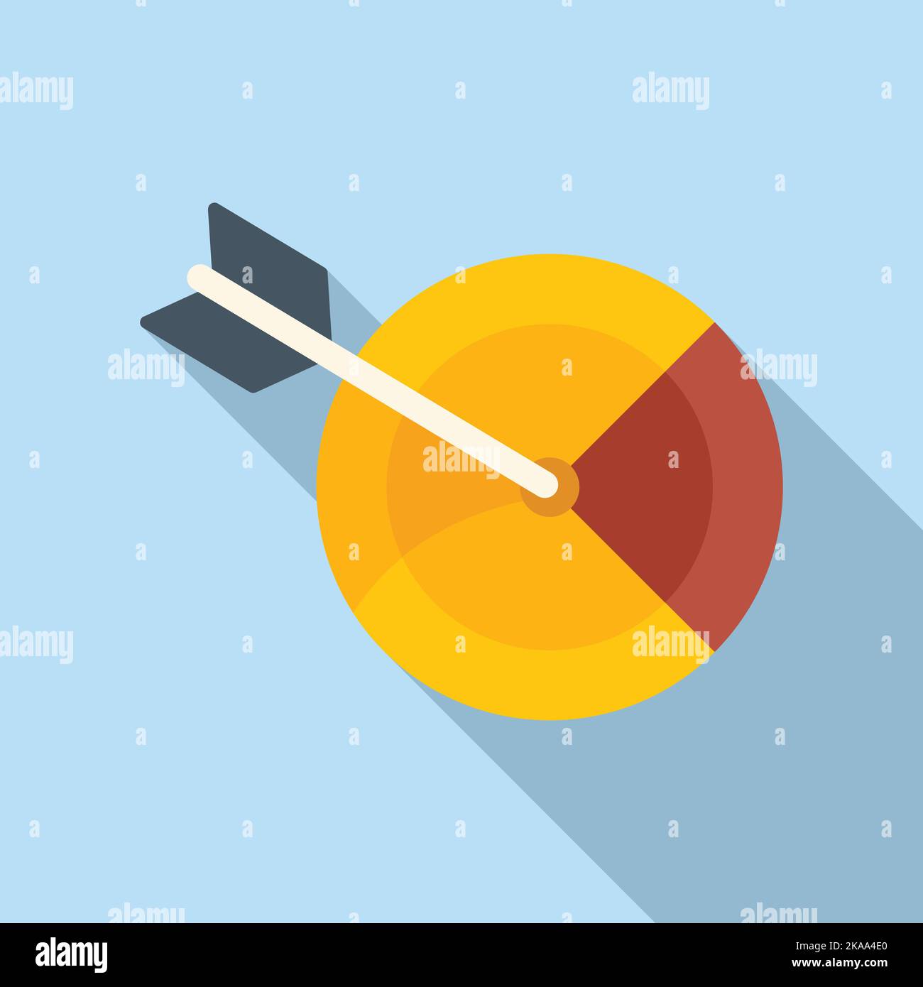 Target market icon flat vector. Customer chart. Sale pie Stock Vector ...