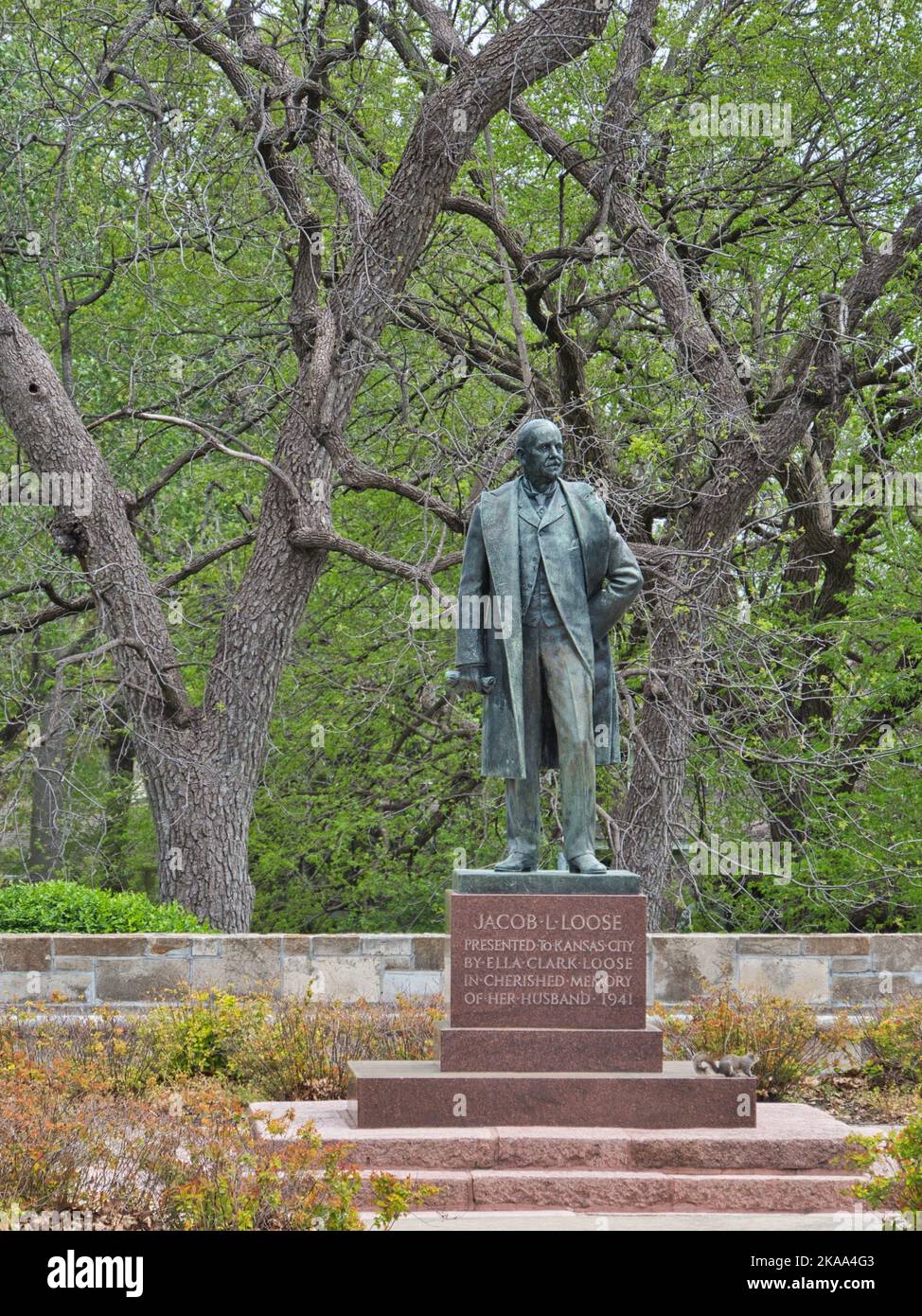 The Jacob Loose statue at Jacob Loose Park in Kansas City, United ...