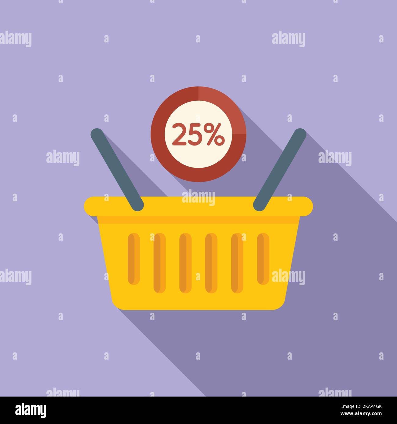 Shop basket icon flat vector. Market target. People chart Stock Vector ...