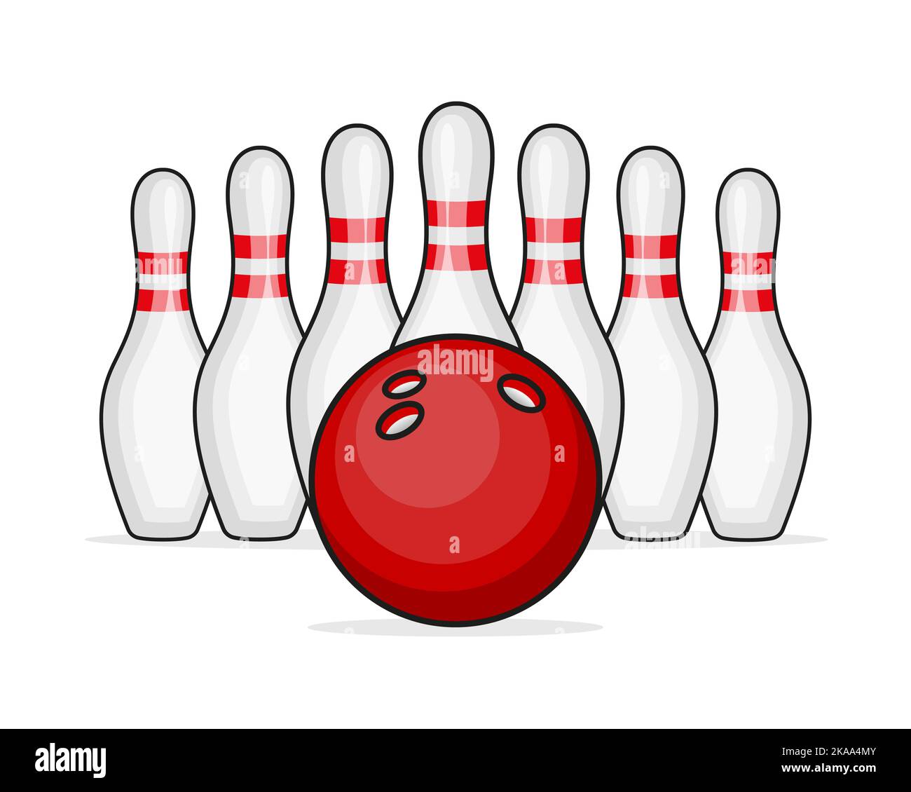 Bowling strike icon. Realistic illustration of bowling strike vector ...