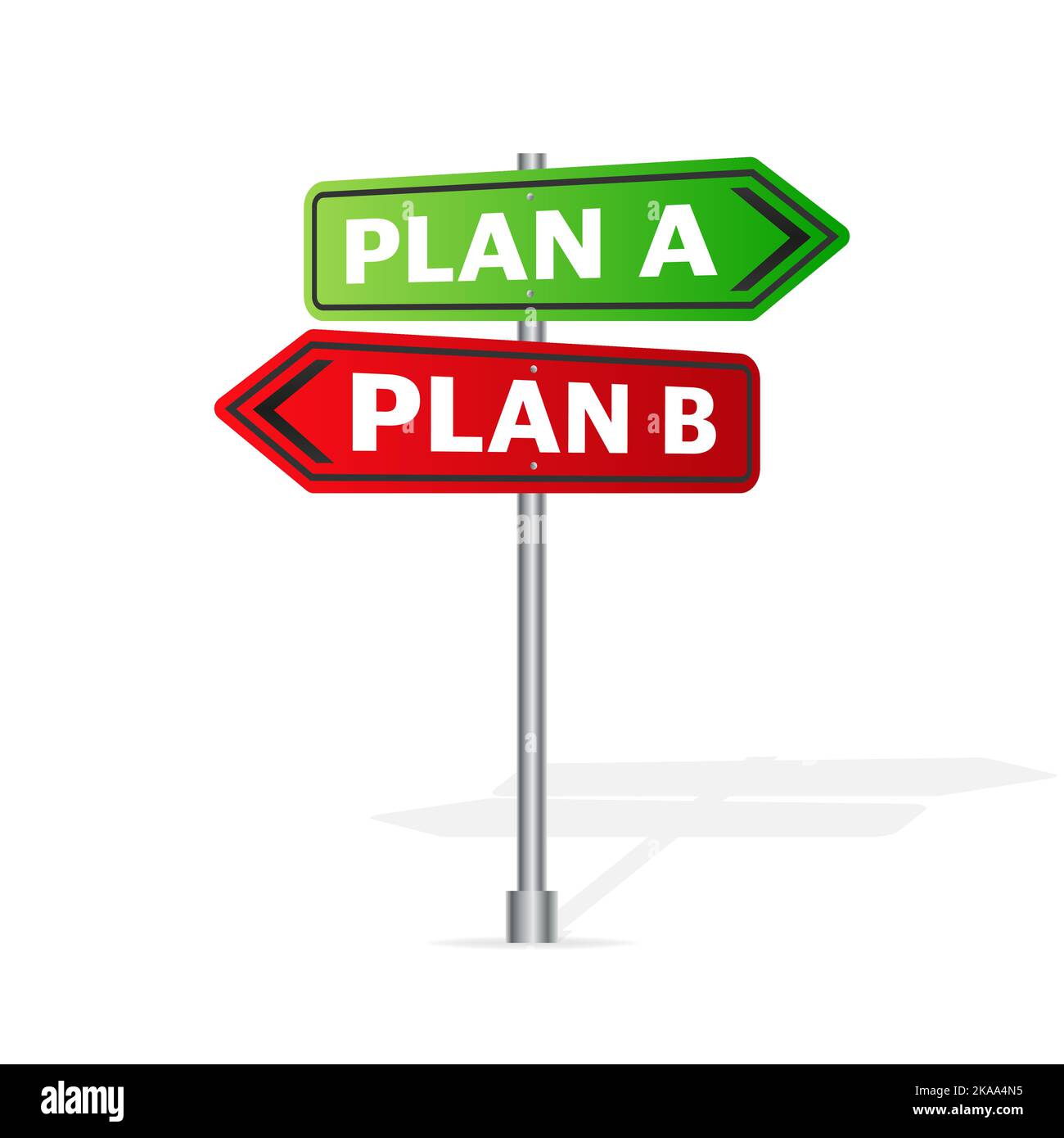 Plan b red color and plan a green color on door sign Stock Vector Image ...