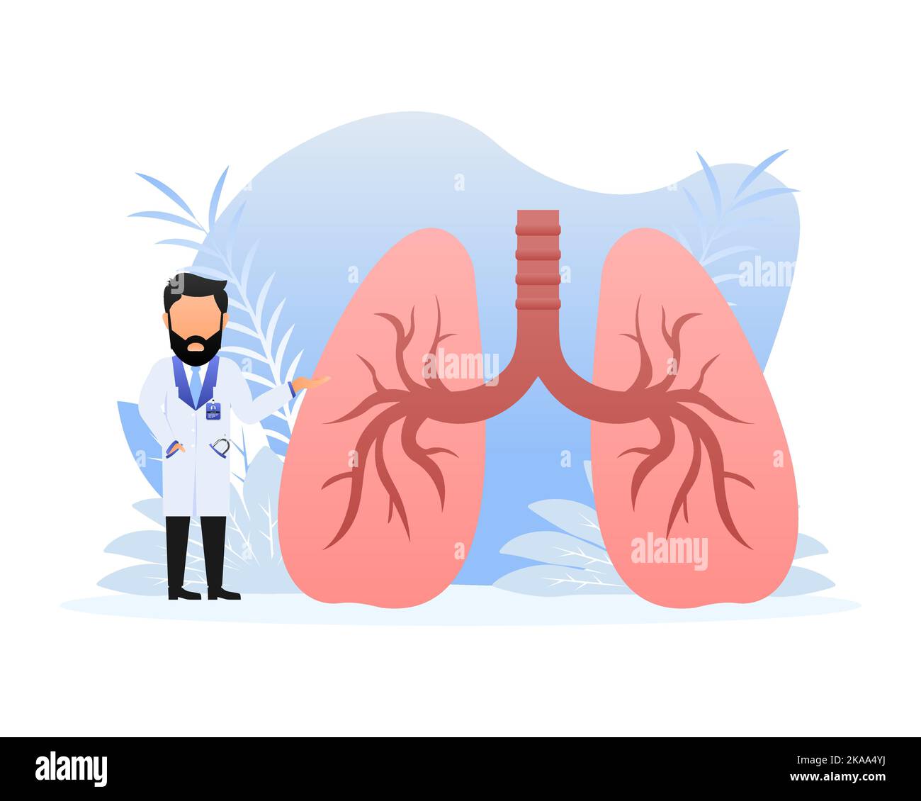 Lungs pain. Vector illustration icon. Isolated vector illustration ...