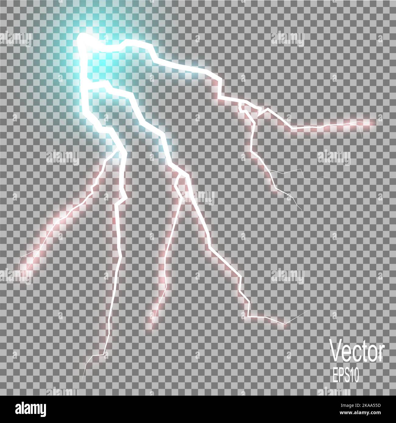 Storm with Lightning isolated on transparent background Stock Vector ...
