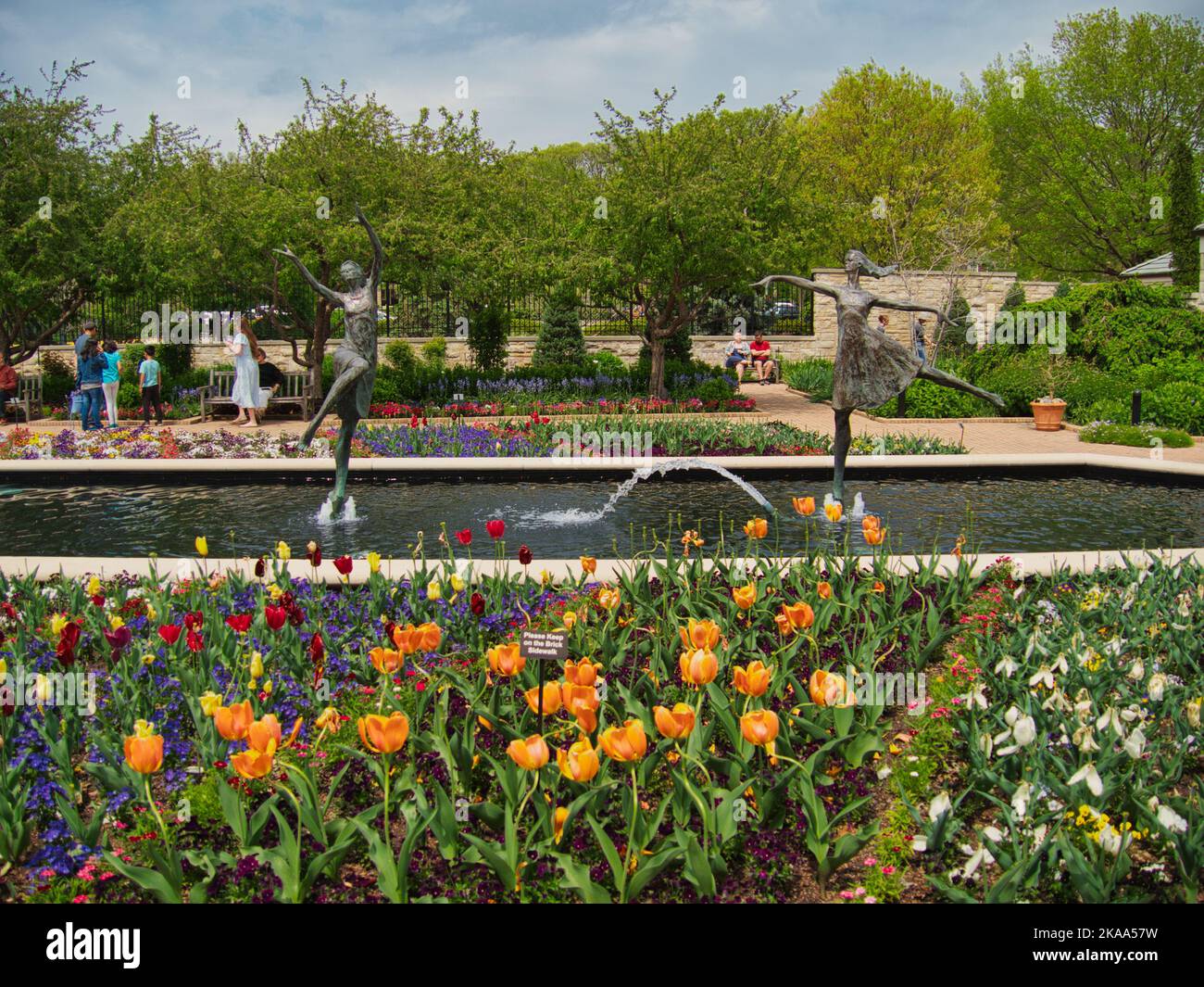 A beautiful shot of dancing lady sculptures in a Muriel Kauffman ...