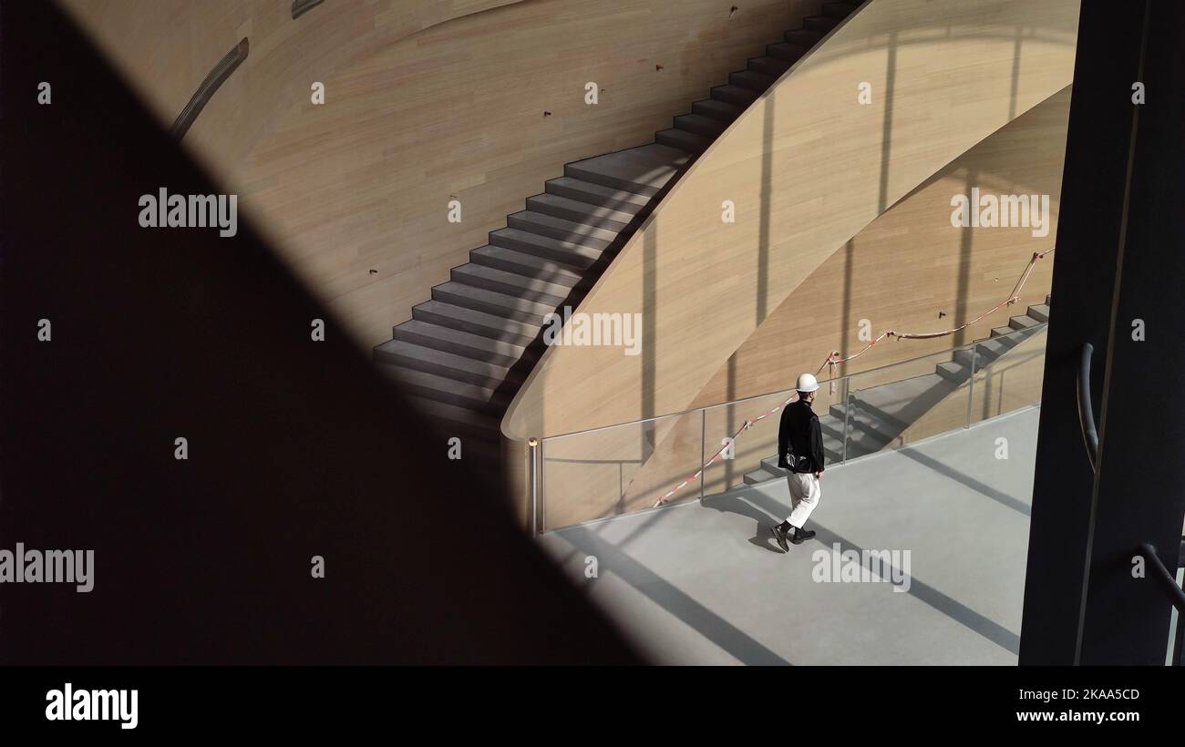 Man stairs building hi-res stock photography and images - Alamy