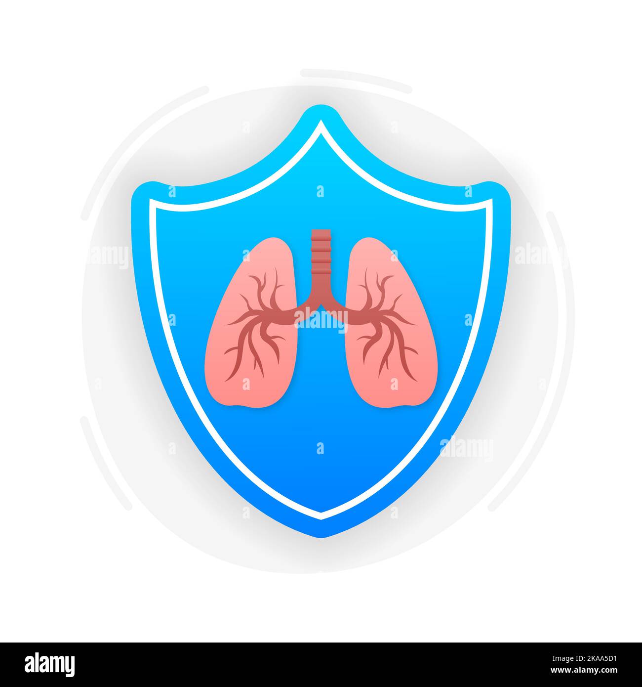 Lungs pain. Vector illustration icon. Isolated vector illustration ...