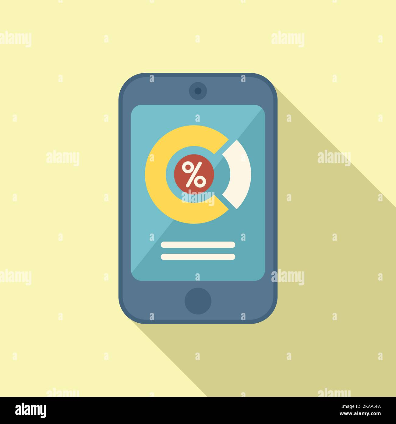 Phone market segmentation icon flat vector. Segment target. Customer ...