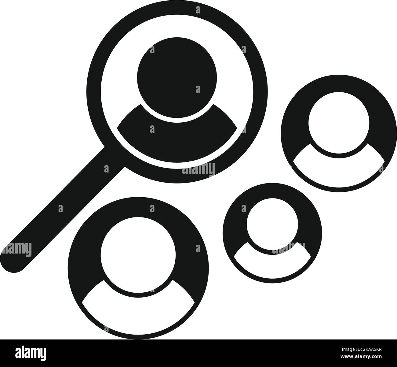 Business people search icon simple vector. Segment market. Customer ...