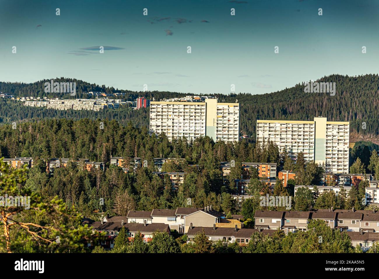 Old Skyscrapers in Lorenskog Norway Stock Photo - Alamy