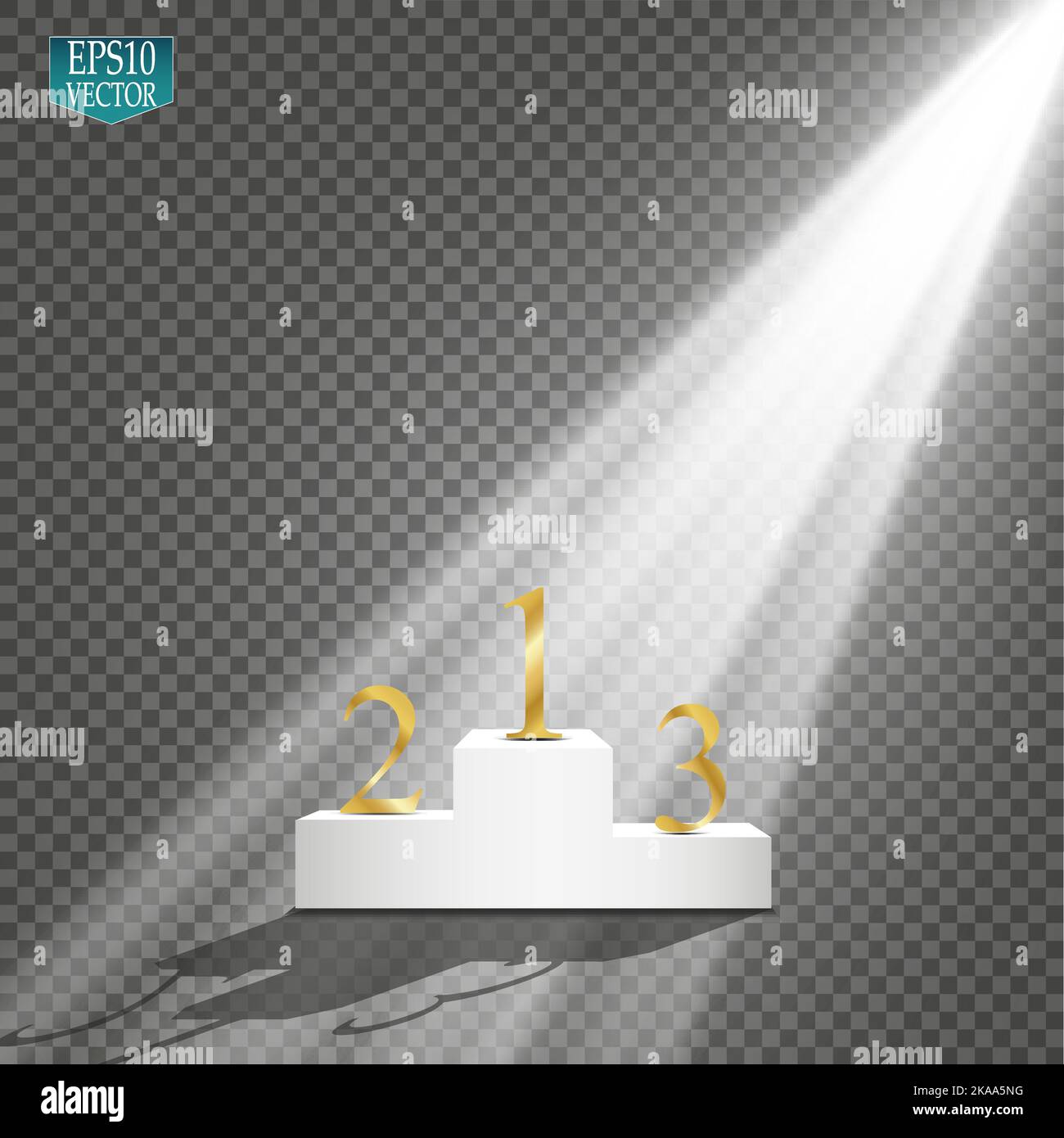 Empty winners podium with first, second and third place for award ...