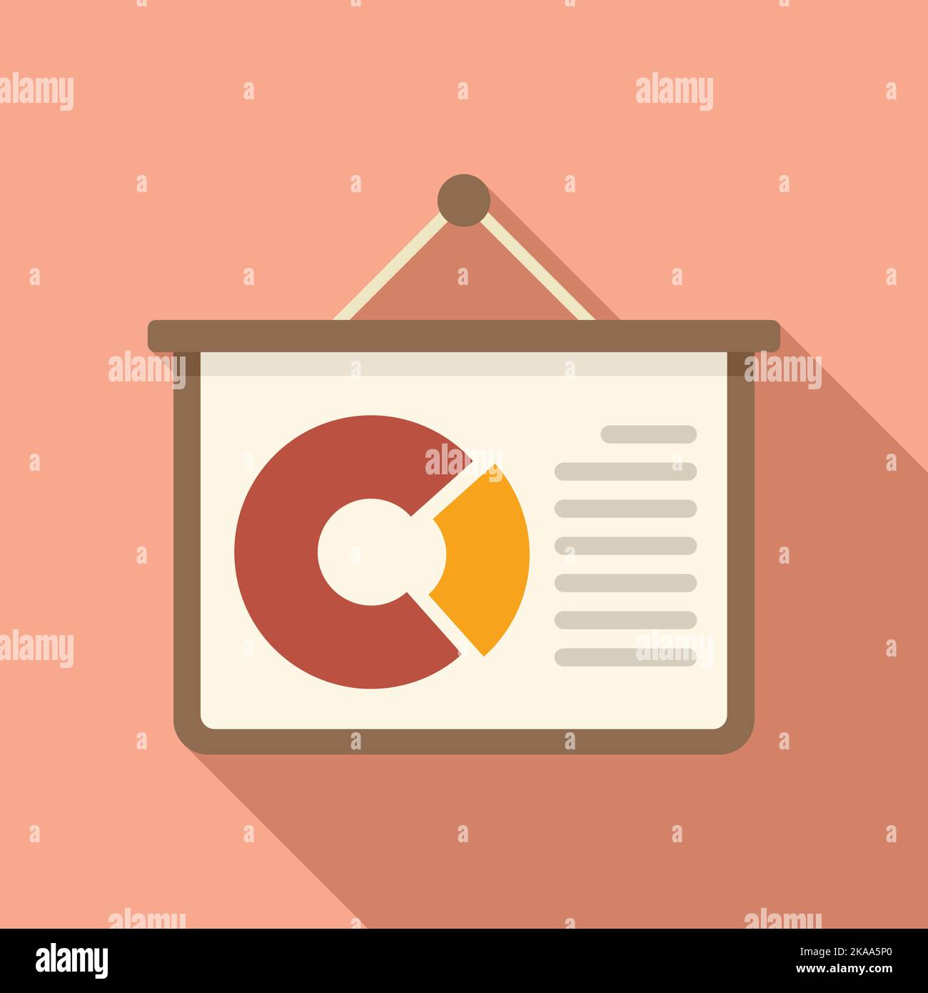 Wall banner icon flat vector. Segment market. Customer target Stock ...