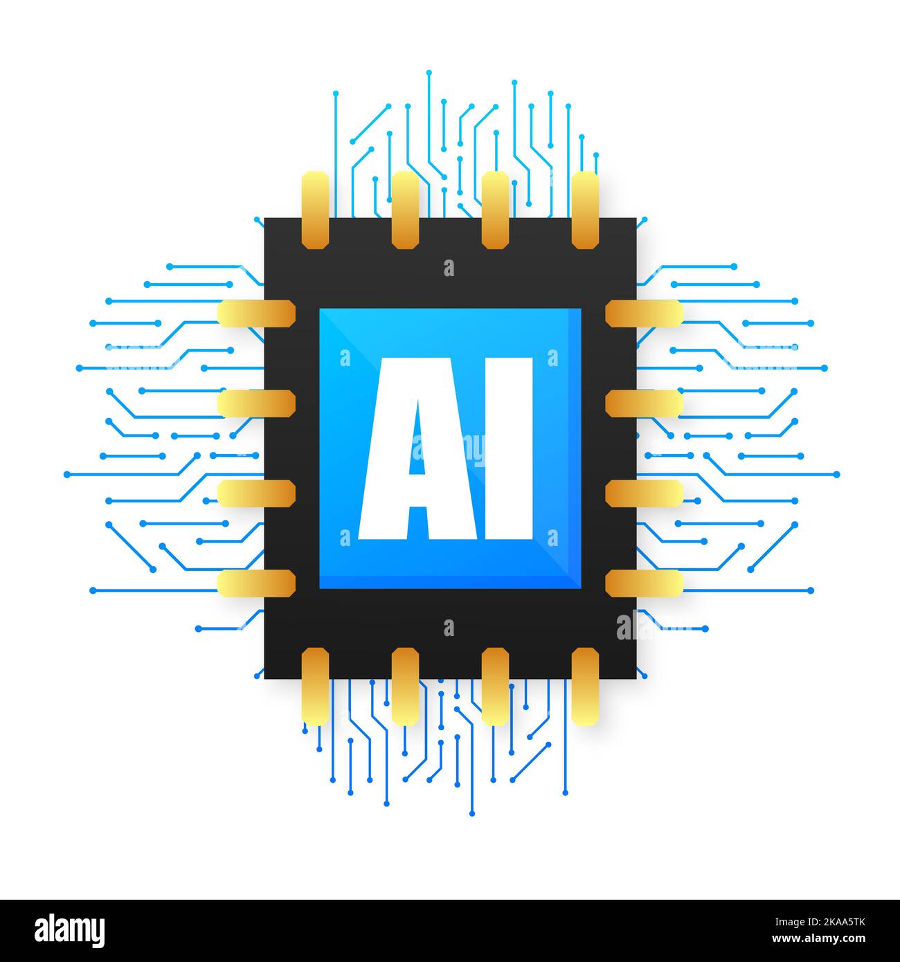 Artificial Intelligence Logo, Icon. Vector symbol. Machine learning ...