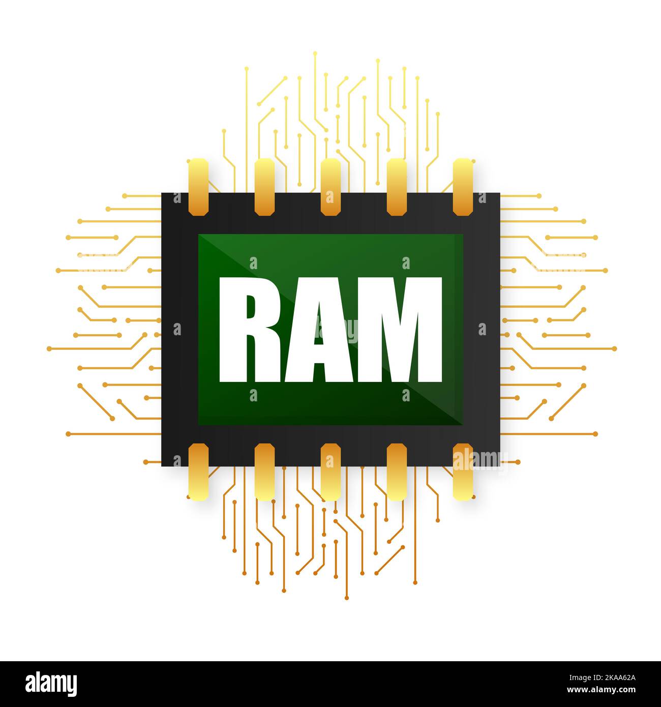 RAM flash memory chip. PC hardware. Vector illustration Stock Vector ... RAM flash memory chip. PC hardware. Vector illustration Stock Vector ...