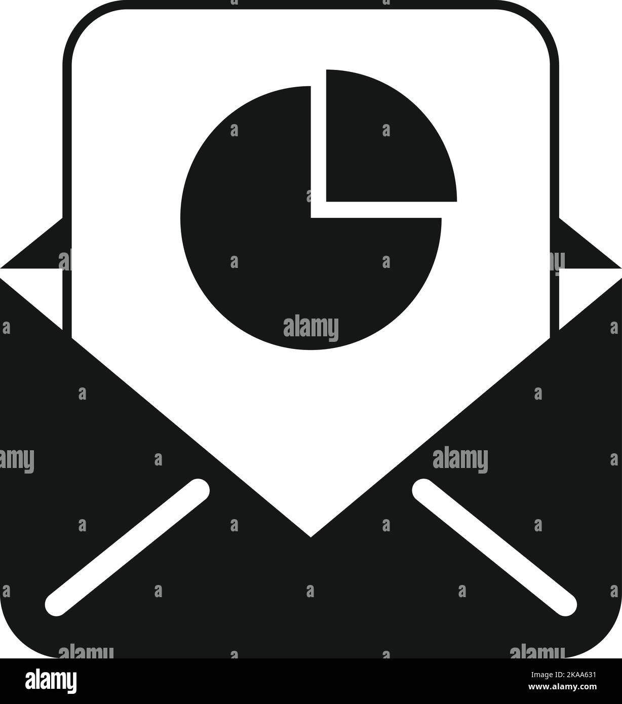 Segment market mail icon simple vector. Target chart. Business share ...