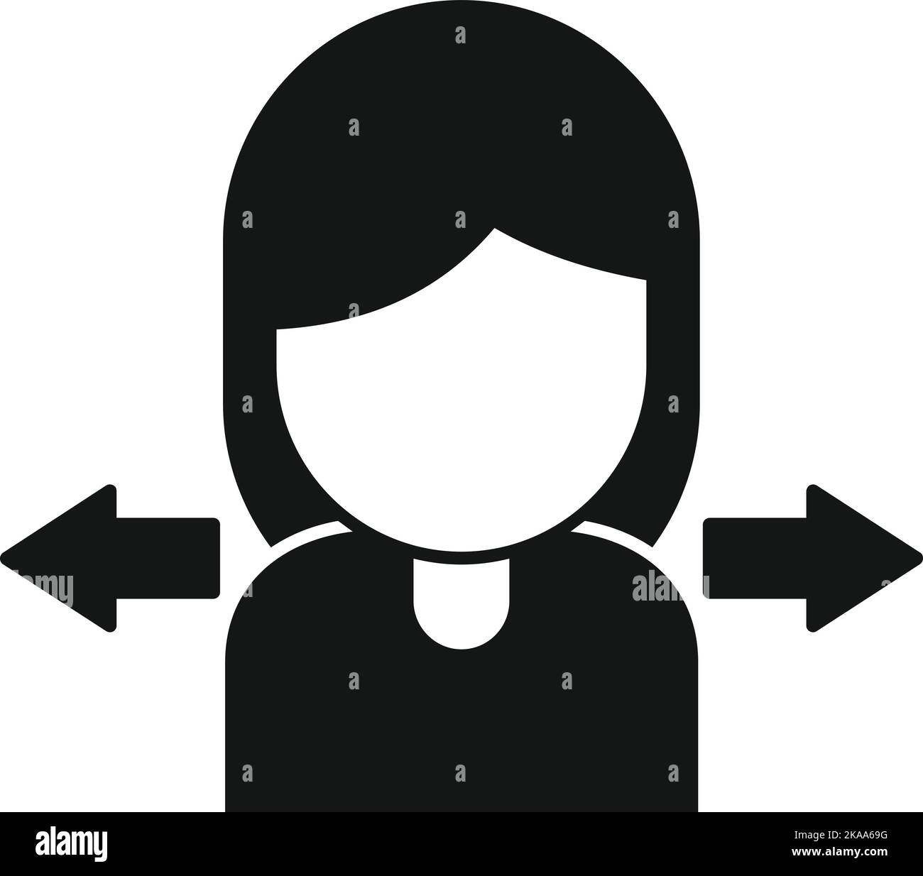 Girl market share icon simple vector. Segment chart. Business lead ...