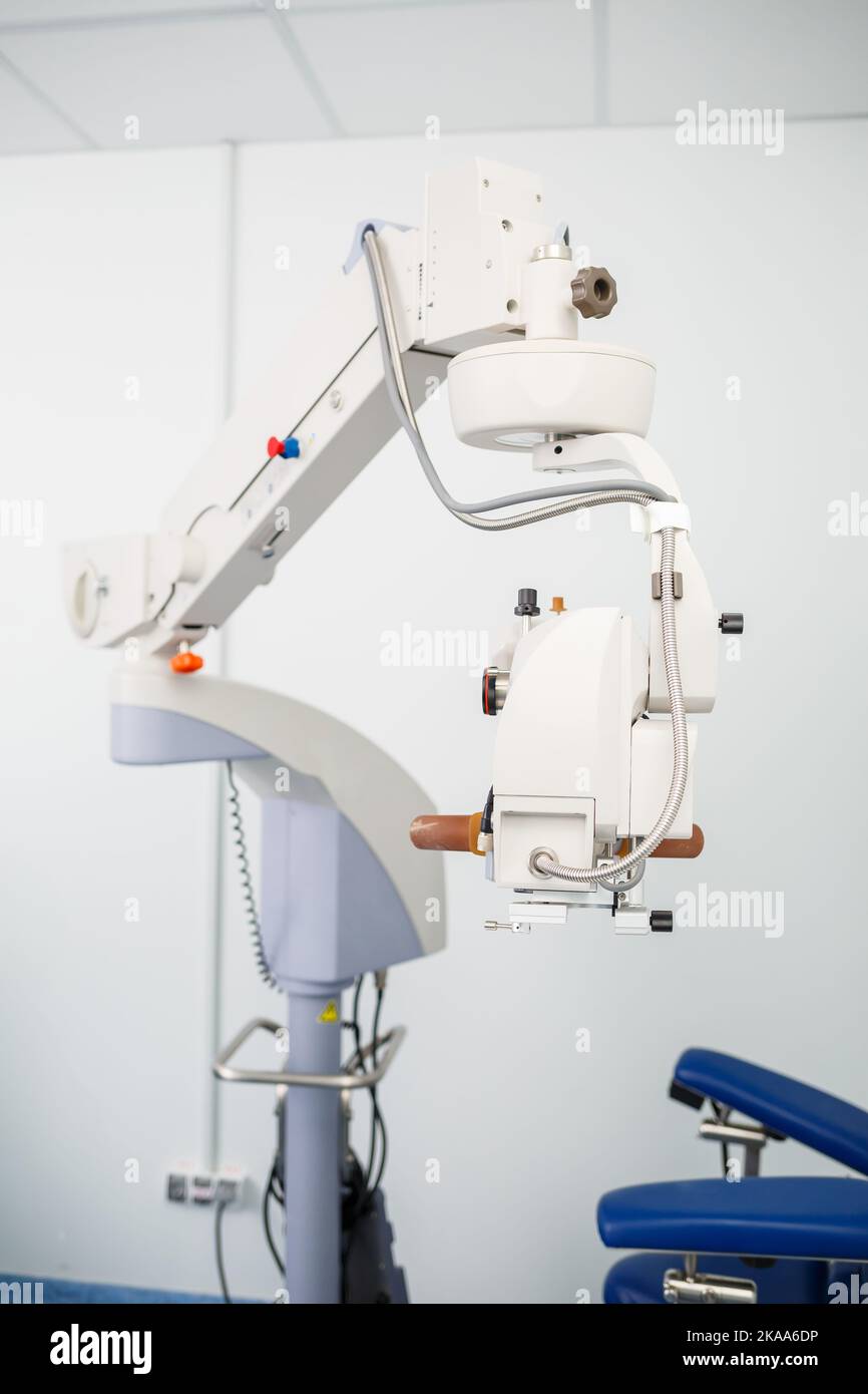 Microscopic apparatus for testing eyesight. Ophthalmology and treatment ...