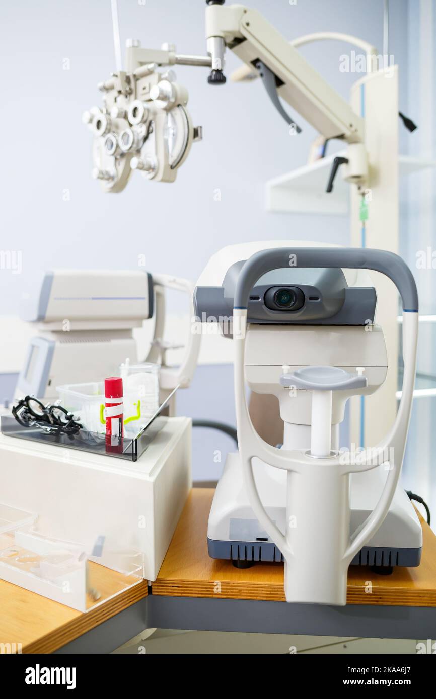 Microscopic apparatus for testing eyesight. Ophthalmology and treatment ...