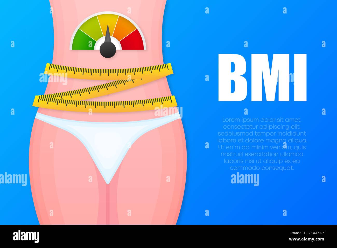Cartoon Illustration With Bmi Cartoon Vector Illustration Medical