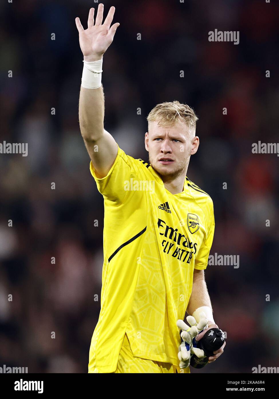 EINDHOVEN - Arsenal FC goalkeeper Aaron Ramsdale during the UEFA Europa ...