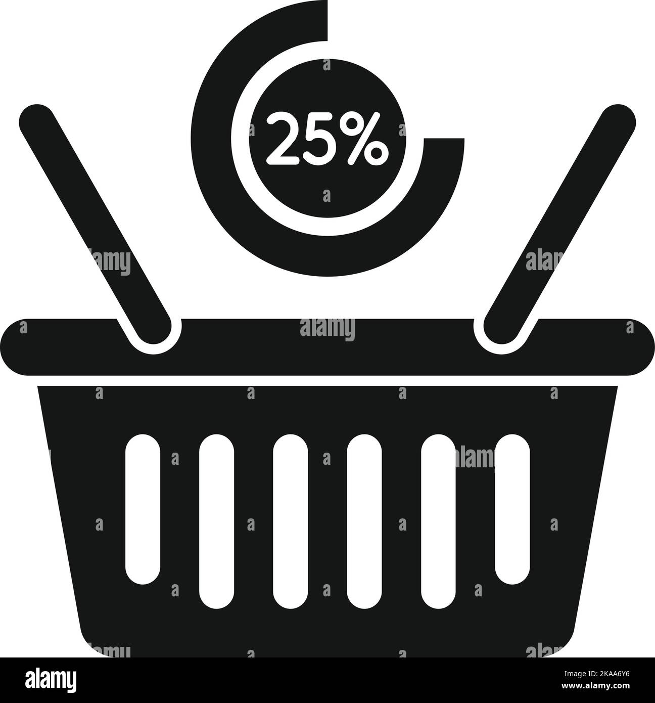 Shop basket icon simple vector. Market target. People chart Stock ...
