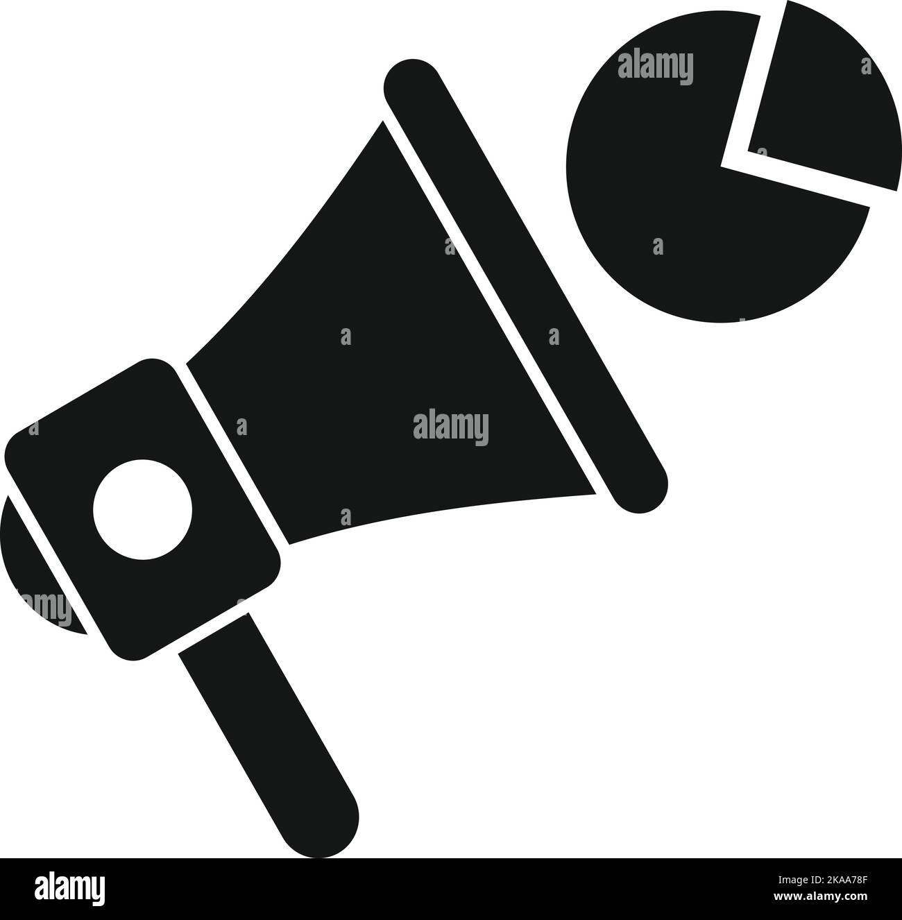 Megaphone market segment icon simple vector. Customer target. Business ...