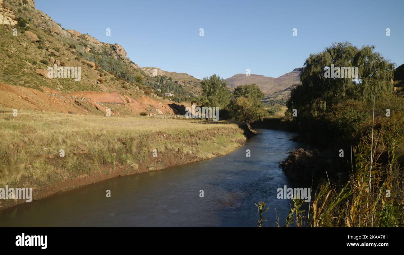 River on the border of South Africa and Lesotho Stock Photo - Alamy