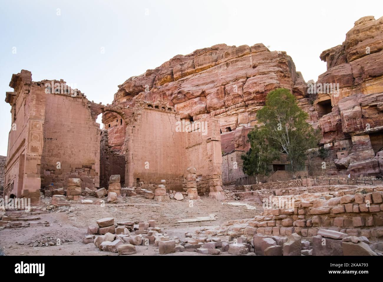 Qasr Al-Bint, a temple in Petra - Jordan. Famous historical landmarks ...