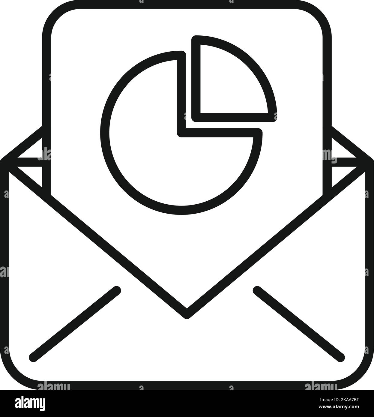 Segment market mail icon outline vector. Target chart. Business share ...