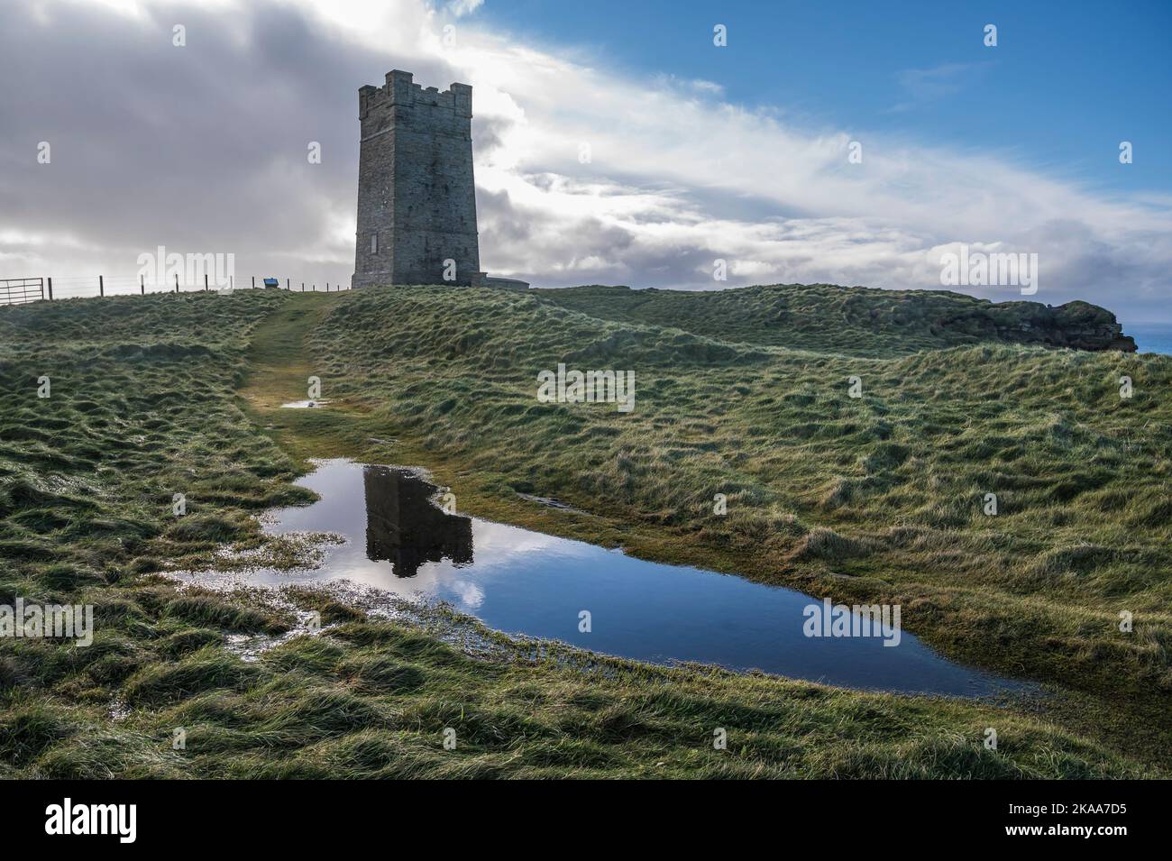The image is of the Kitchener memorial tower at Marwick Head, dedicated ...