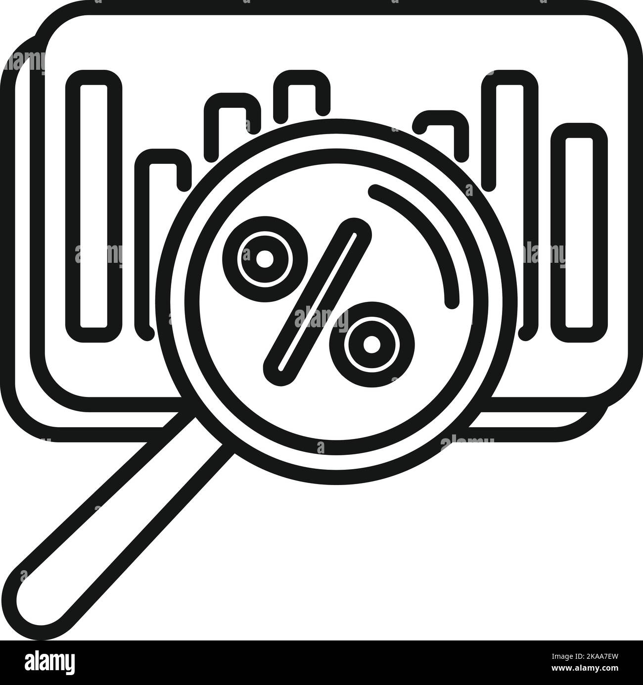 Percent market segmentation icon outline vector. Segment target. Chart ...